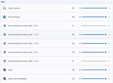 [bug] no engine or cockpit sounds and multiple msfs 2024 instances in audio mixer page 9