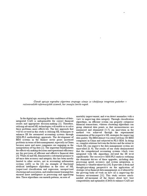 Enhancing Data Integrity In Co Pdf Machine Learning Artificial Intelligence