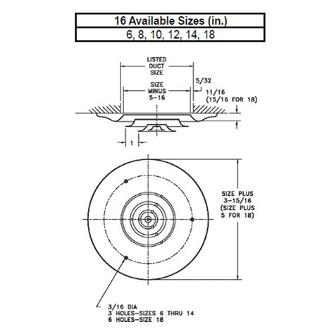 16 Steel Round Diffuser Bright White