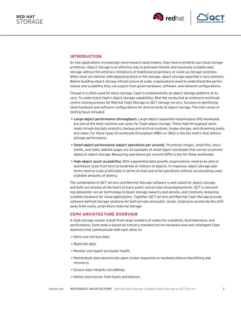 Ceph Object Storage Reference Architecture Performance And Sizing Guide