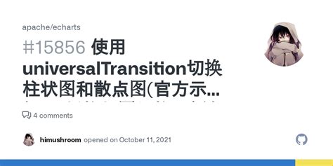 使用universaltransition切换柱状图和散点图官方示例，将柱状图的柱子颜色改为渐变色，渐变不生效 · Issue