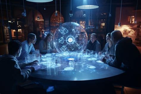 Premium Photo Interdisciplinary Research Team With Generative Ai