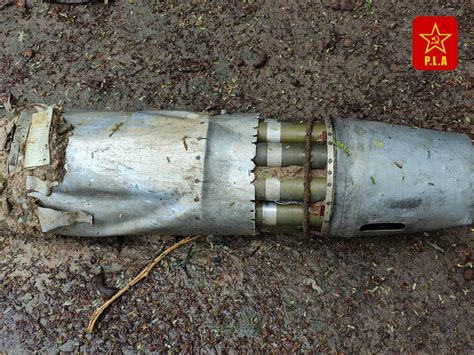 Mizzima ဓာတ်ပုံ ပုလဲမြို့နယ်တွင် ဇွန်လ ၁၀ ရက်နေ့၌ Pla က ပစ်ချခဲ့သည့် စစ်ကောင်စီ၏ တိုက်လေယာဉ