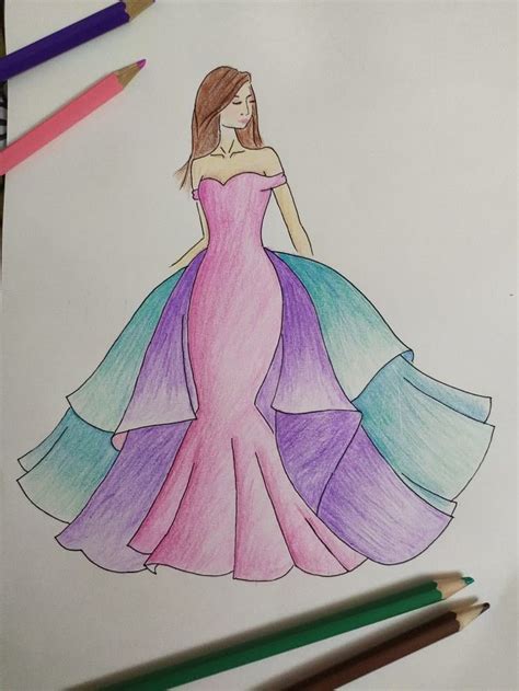 Colored Dress Sketches
