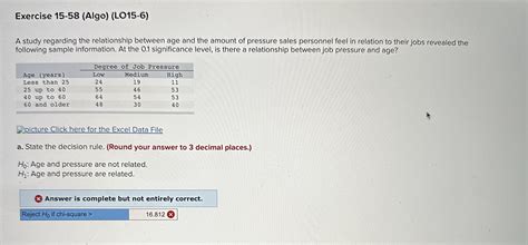 Solved Exercise Algo LO A Study Regarding The Chegg Com