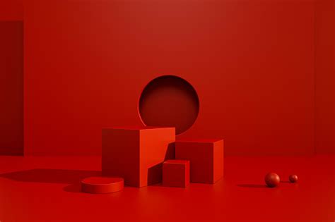 다채로운 기하학적 배경의 3d 렌더링 현대 최소한의 디자인의 기하학적 모양 프로모션 화장품 배경 제품 쇼를위한 미니멀 한 모형