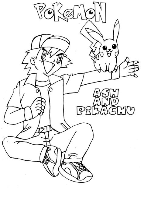 Ash Ketchum Coloring Page