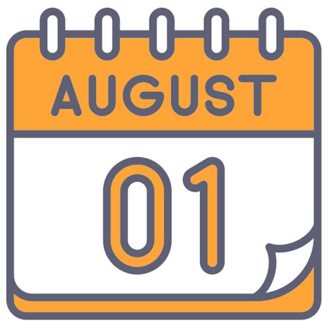 August Generic Color Lineal Color Icon