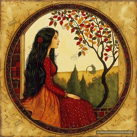 Ai创作图古典鹿姑娘 童话装饰画 童话故事插画 欧美古风装饰画 印度插画手绘装饰画 手绘童话封面 复古女孩插画 欧式人物插画 手绘座在苹果上的姑娘 奇幻爱丽斯仙境插画 幻想小说插图设计手绘