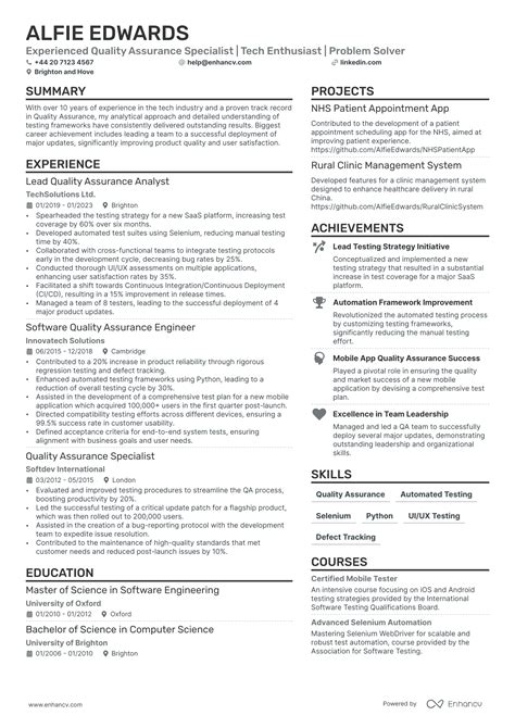 Software Tester Cv Examples And Guide For 2024
