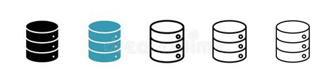 Cylinder Database Icon Vector Set On White Background Stock Vector Illustration Of Model