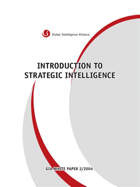 Introduction To Strategic Intelligence Pdf Business Economies