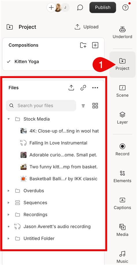 Project Files Descript Help