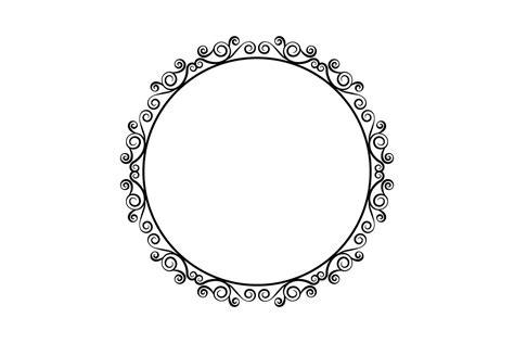 Floral Circle Outline Vector Art Design Graphic By Coxvect Creative Fabrica