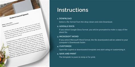 Editable Speech Templates In Word To Download