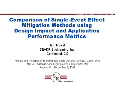Comparison Of Singleevent Effect Mitigation Methods Using Design