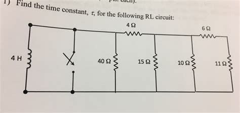 Solved Find The Time Constant Tau For The Following RL Chegg Com
