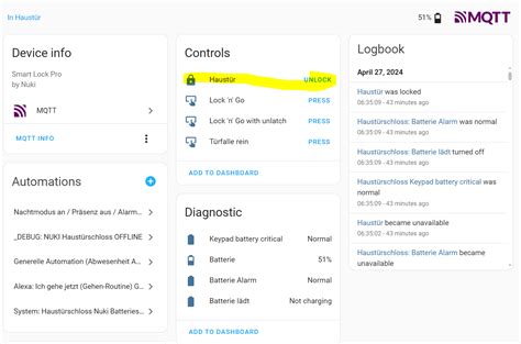 Nuki Smart Lock And Matter Or Mqtt Page 4 Configuration Home Assistant Community