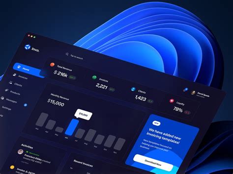 Dark Mode Invo — Invoicing Web Application Web Application Design Web Application