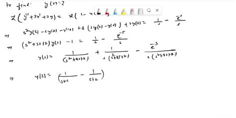 Solved Determine The Total Solution Given The Following Differential Equations Using Laplace