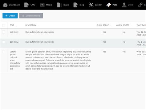 Responsive Vote For October Cms Plugin October Cms