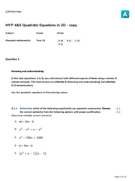 Quadratic Equations Pdf Quadratic Equation Cartesian Coordinate