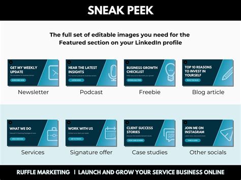 Linkedin Featured Section Images Bundle Canva Linkedin Profile Featured Section Thumbnails