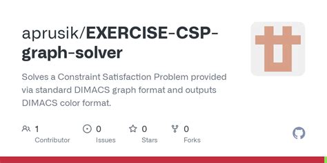 Github Aprusik Exercise Csp Graph Solver Solves A Constraint Satisfaction Problem Provided