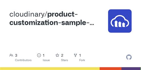 Github Cloudinary Product Customization Sample App