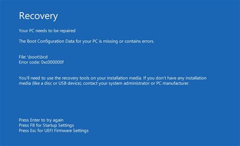 Hard Drive How To Fix Windows 10 The Boot Configuration Data For Your Pc Is Missing Or