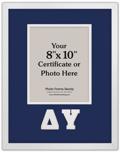 Delta Upsilon Fraternity 8x10 Certificate Frame
