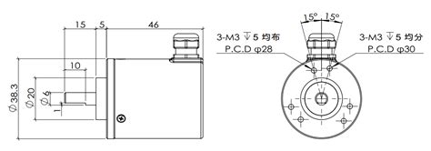 single turn absolute encoder 0 10v analog voltage output body size