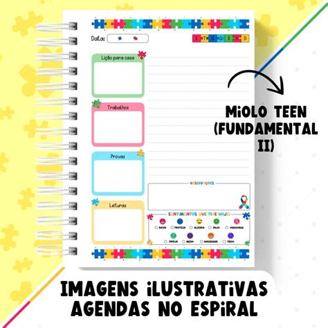 Agenda Escolar Infantil Autismo Menino E Meninapersonalizada