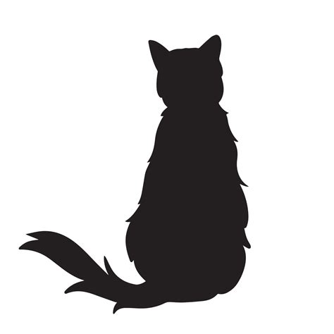 Cat Silhouette Back