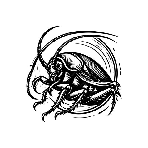 Premium Vector Black And White Cockroach Logo Design Cockroach Logo Design Vector Illustration