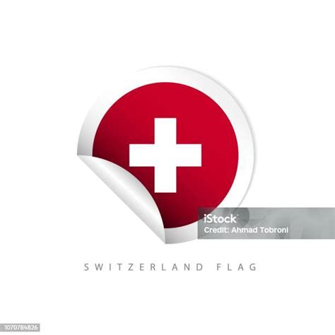 스위스 레이블 플래그 벡터 템플릿 디자인 일러스트 레이 션 0명에 대한 스톡 벡터 아트 및 기타 이미지 0명 고급 기 Istock