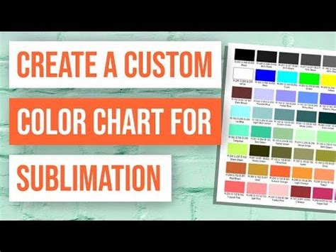 How To Create A Custom Color Chart For Sublimation Color Chart Custom Color Custom