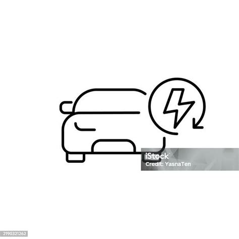 자동차 정면도 그리고 번개 새로워지는 화살표 재생 가능한 도로 에너지 깨끗한 공기 및 지속 가능한 삶 픽셀 완벽한 벡터 아이콘 0명에 대한 스톡 벡터 아트 및 기타 이미지