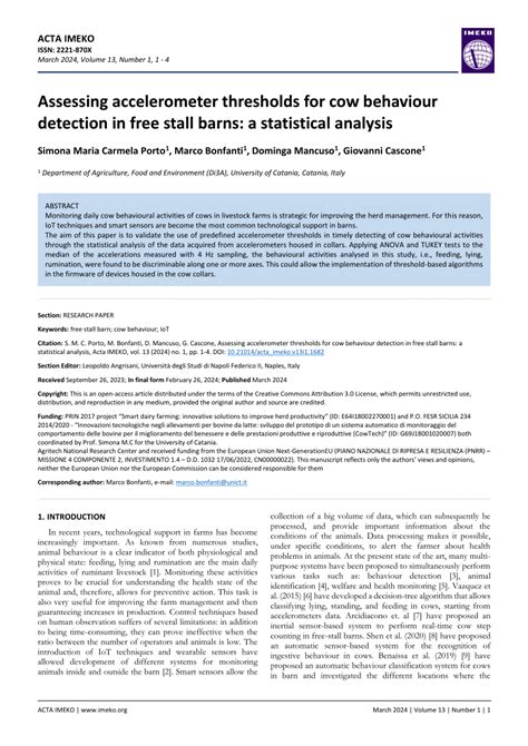 Pdf Assessing Accelerometer Thresholds For Cow Behaviour Detection In
