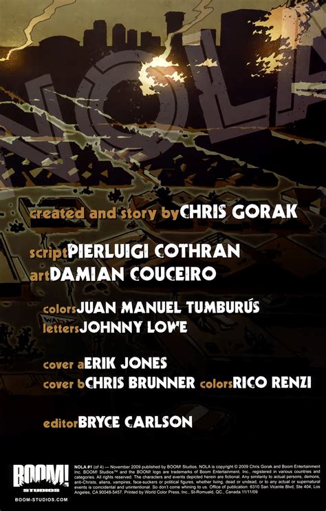 Read Online Nola Comic Issue 1