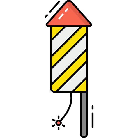 Firecracker Generic Thin Outline Color Icon