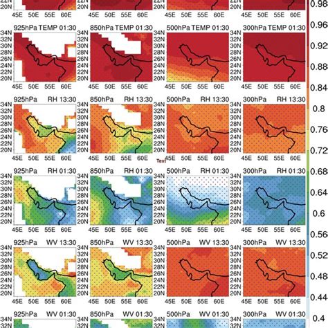 Spatial Distribution Of The Correlation Coefficient Cc Between The