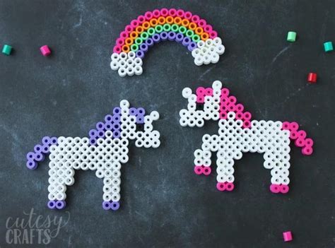 14 Easy Unicorn Perler Beads Patterns With Different Color Mixes Julie Ann Art