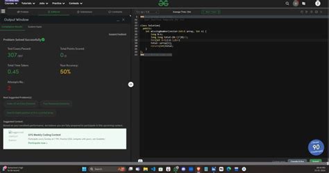 Zinnith Vmj On Linkedin Day 2 Given An Array Of Size N 1 Such That It Only Contains Distinct
