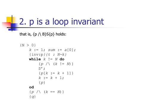 Ppt Loop Invariants Powerpoint Presentation Free Download Id9159146