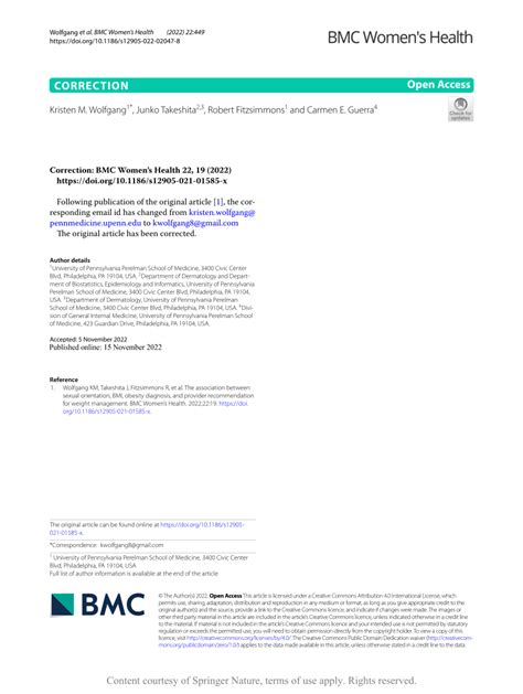 Pdf Correction The Association Between Sexual Orientation Bmi