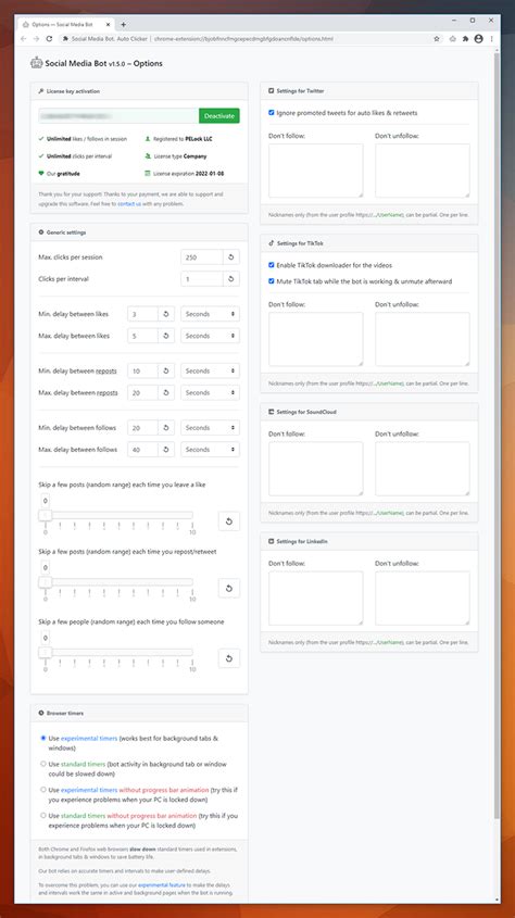 Social Media Bot Screenshots — Growbot For Instagram Twitter Tiktok
