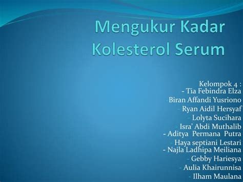 Kolesterol Pdf