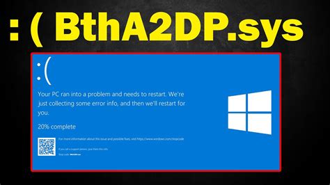 How To Fix Btha2dpsys Bsod Blue Screen Error In Windows 10 Or 11 Youtube