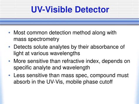 Ppt Hplc Detectors Uv Vis Fluorescence Powerpoint Presentation Id 252553